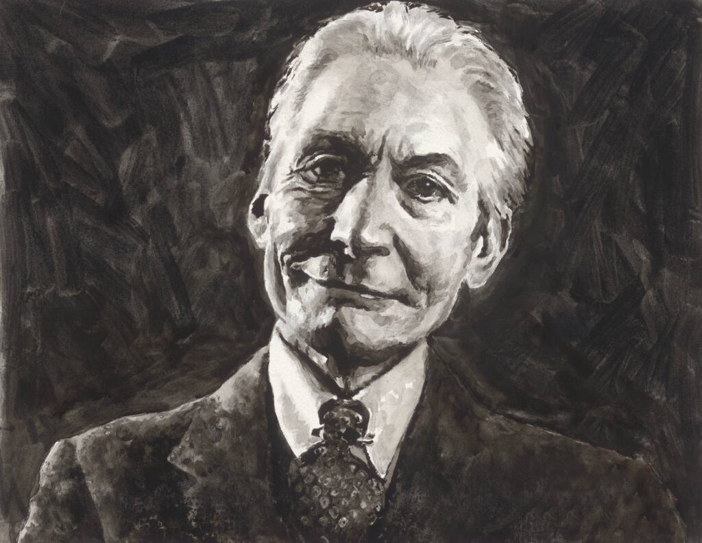 Charlie Watts painting (ink) - Fabian Perez Art